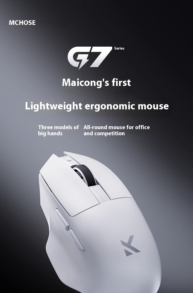 （In stock）MCHOSE G7 Wireless Mouse PAW3395 26000DPI Lightweight Three ...