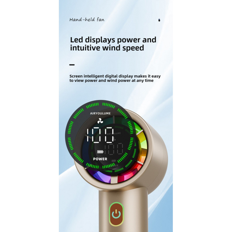 Kipas Mini 5000MAH Portable Fan 100 Gear High Speed USB Charger Fan ...