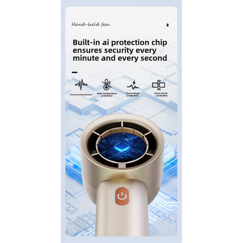 Kipas Mini 5000MAH Portable Fan 100 Gear High Speed USB Charger Fan ...