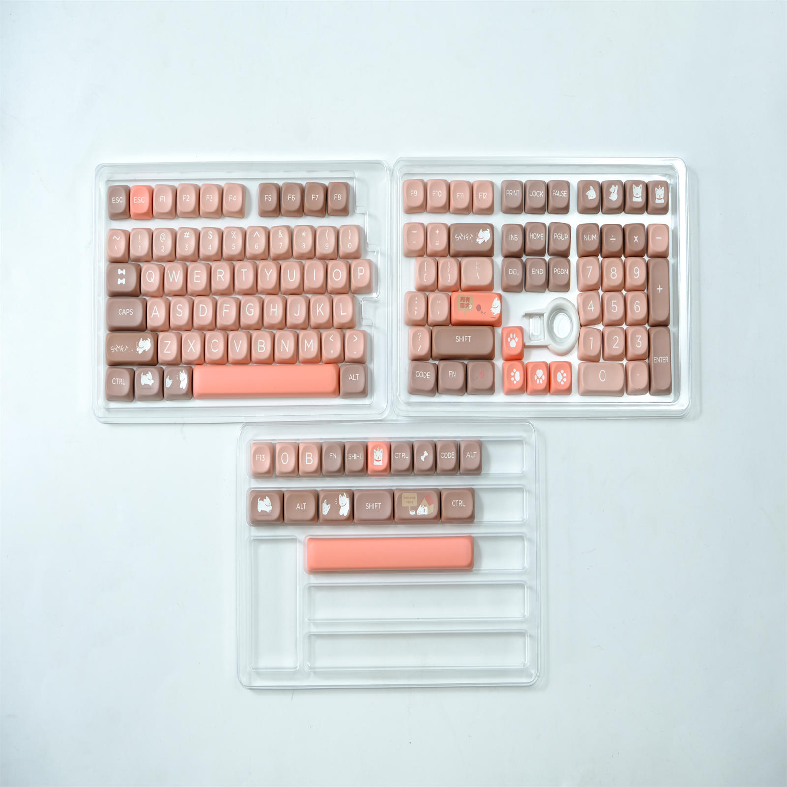 GMK Cute Dog Keycaps Set 126 Keys PBT Keyboard Cap MOA Profile game ...