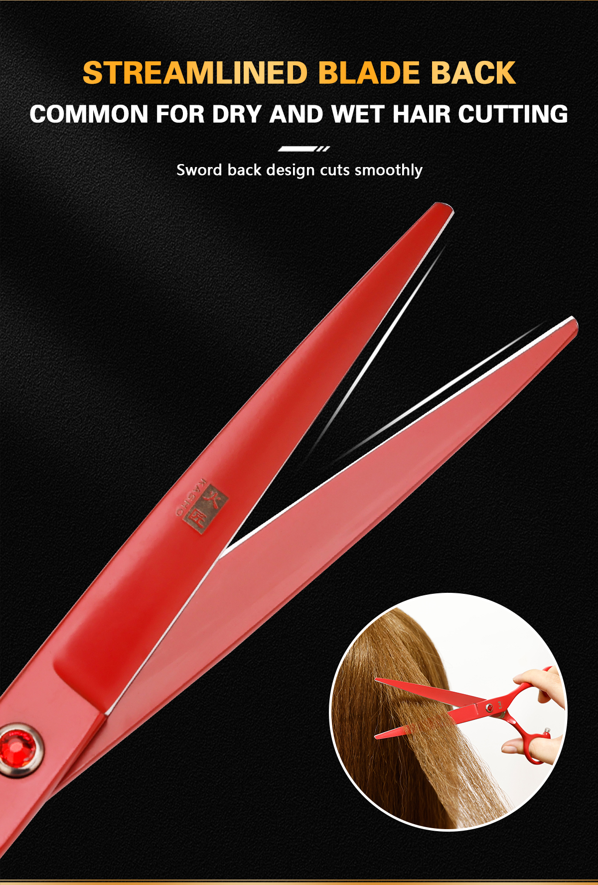 Barber tools Ready Stock Japan Kasho Scissors Barber Salon Scissors Set Haircutting Red Scissors ...