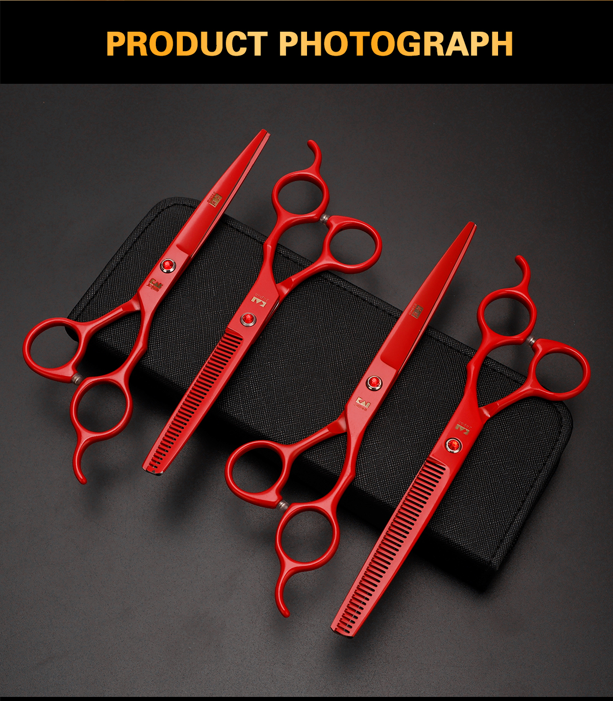 Barber tools Ready Stock Japan Kasho Scissors Barber Salon Scissors Set Haircutting Red Scissors ...