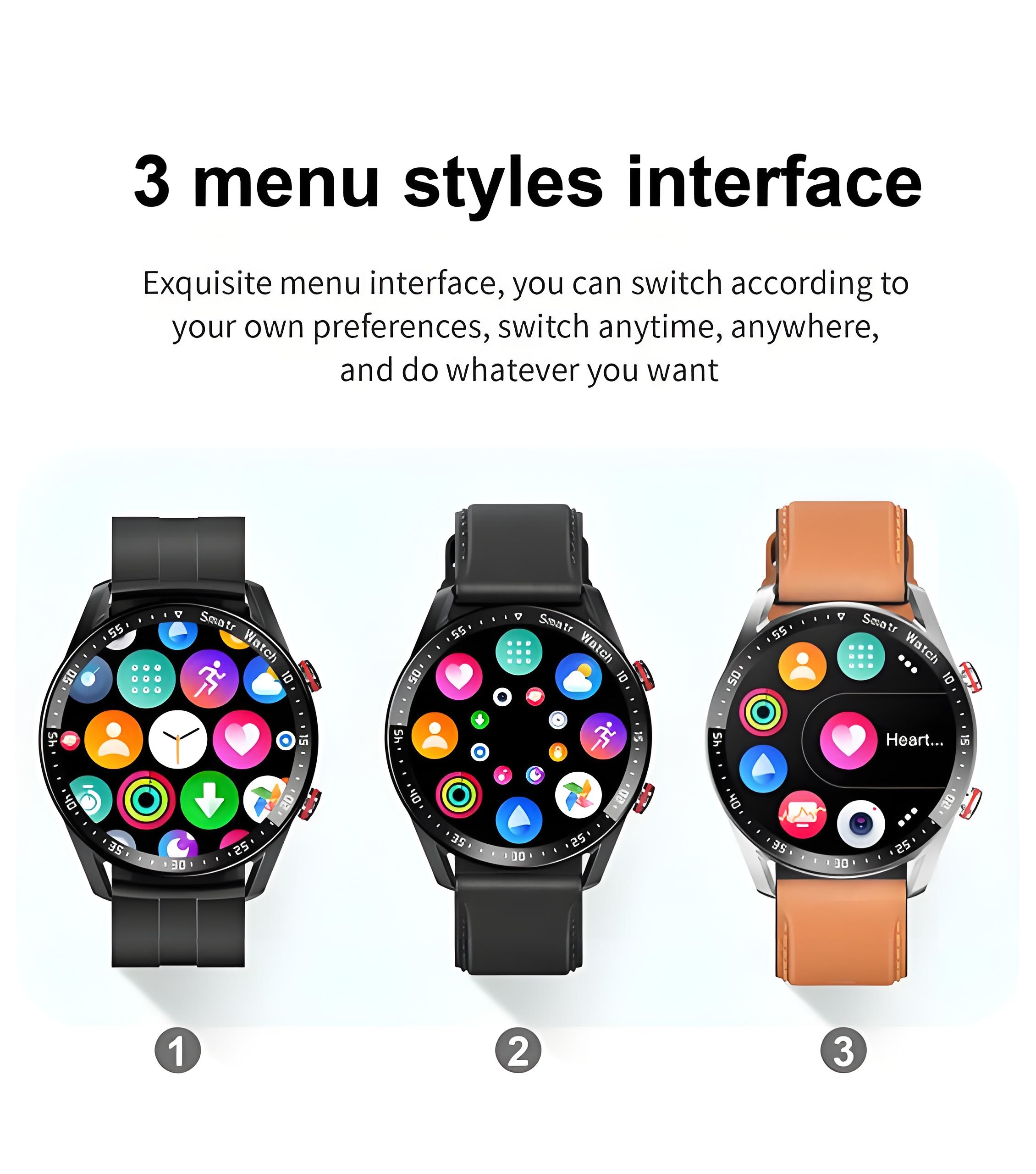 ECG+PPG Bluetooth Call Smart Watch for Men Woman Kids Laser Health ...