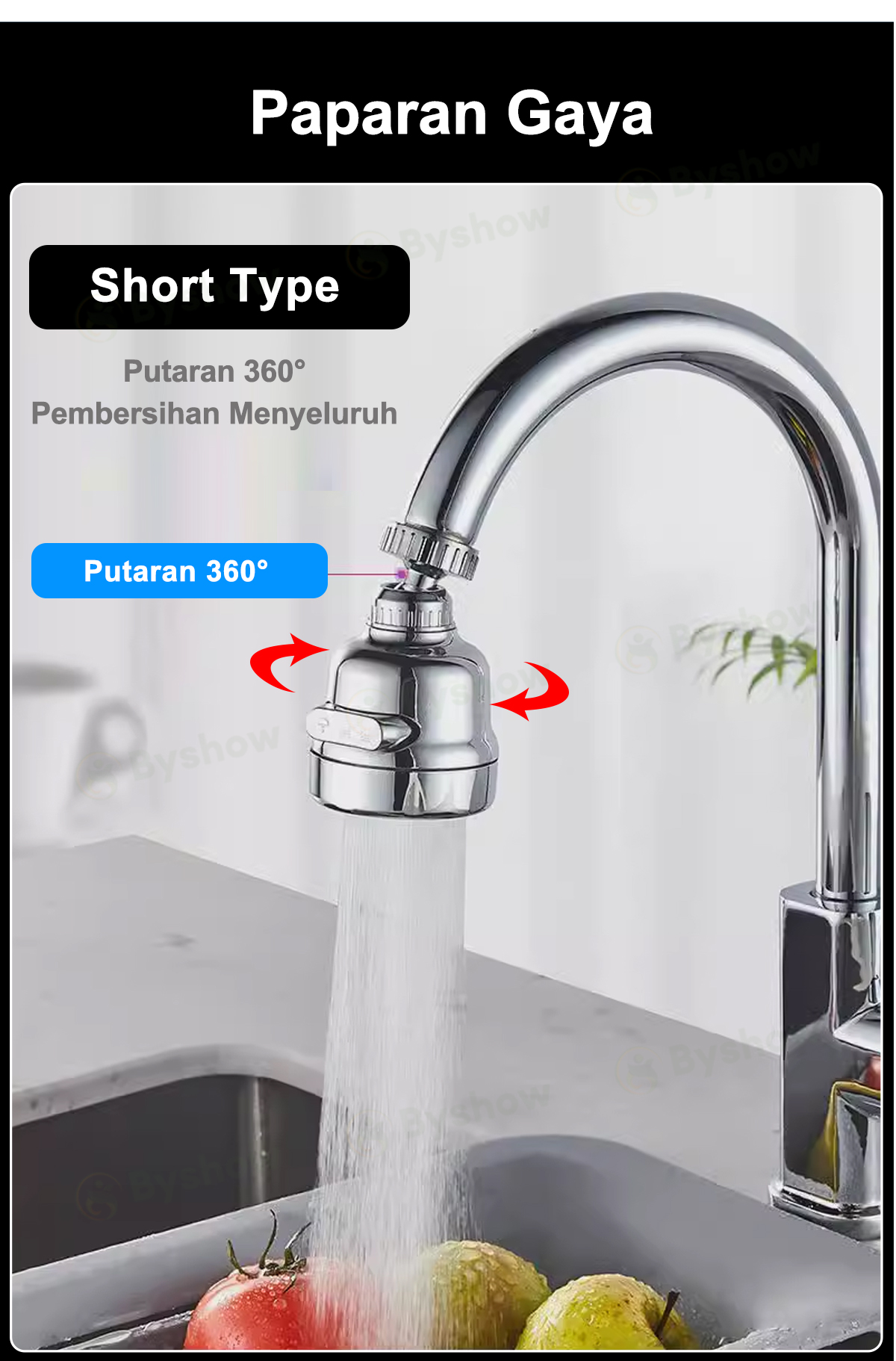 【Byshow】Malaysia In Stock Sink Faucet extender pipe Kitchen Sink Dapur ...