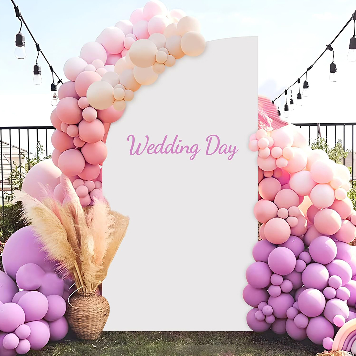Spandex Fitted Half Moon Arch Backdrop Stand Cover Wedding Backdrop ...