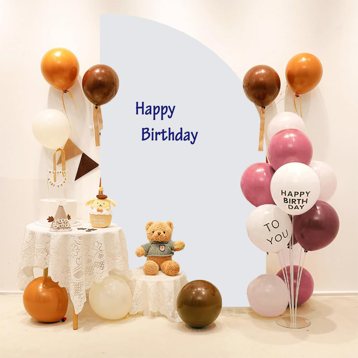 Spandex Fitted Half Moon Arch Backdrop Stand Cover Wedding Backdrop ...