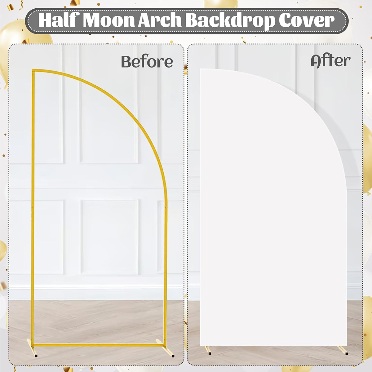 Spandex Fitted Half Moon Arch Backdrop Stand Cover Wedding Backdrop ...