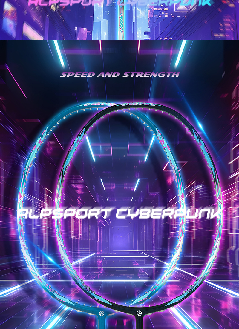 [New speed racket] ALPSPORT Cyberpunk Full carbon fiber speed racket ...