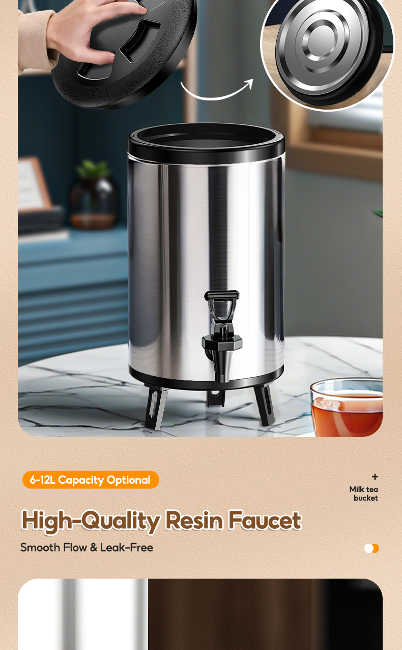 🔥Lowest Price🔥Stainless Steel Milk Tea Bucket Water Dispenser Hot And ...