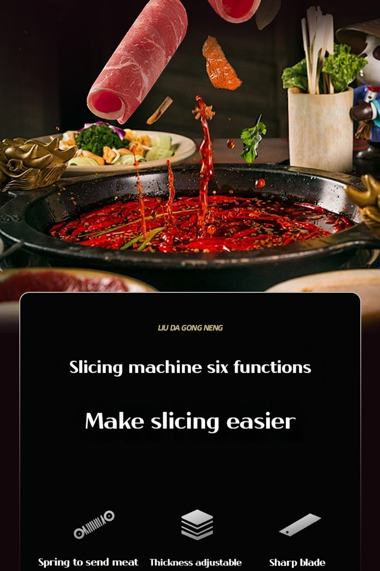 【Malaysia Spot Sale】Stainless steel slicer small home cut frozen meat ...