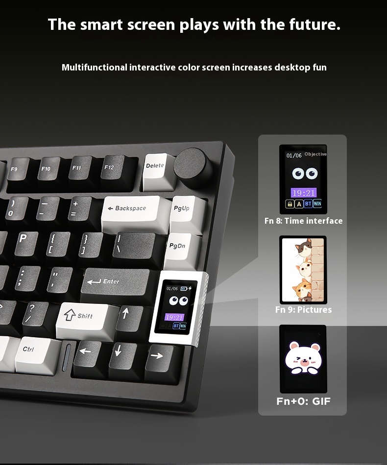 YUNZII AL80 Aluminum Tut Mechanical Keyboard Wireless Three-mode Custom ...