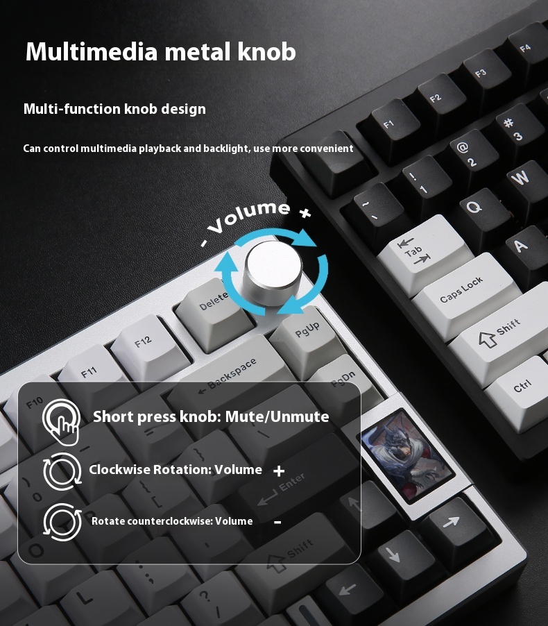 YUNZII AL80 Aluminum Tut Mechanical Keyboard Wireless Three-mode Custom ...