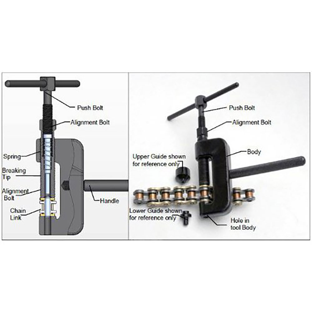 Motorcycle Chain Breaker & Riveting Tool Set Chain Breaker Breaker ...