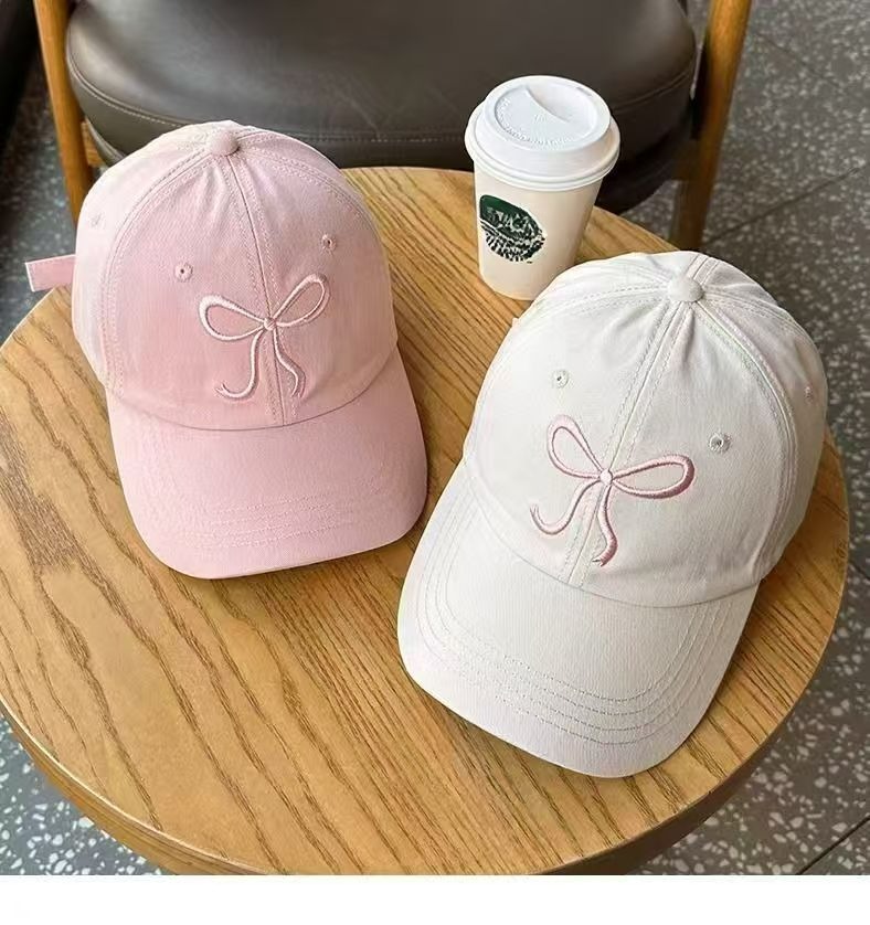 Peaked Cap (Embroidered Bow) Baseball Cap Korean Version Fashionable ...