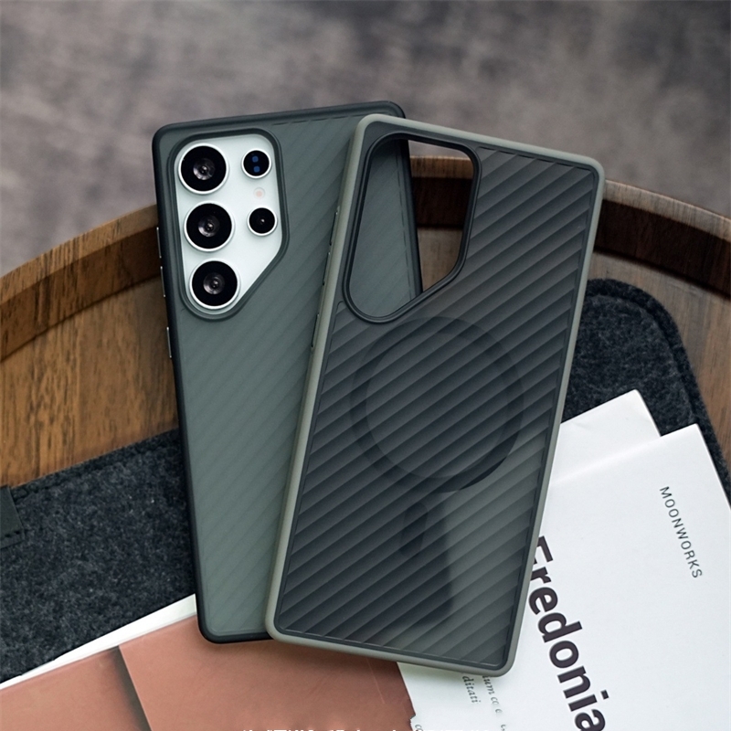 For Samsung Galaxy S24U S25 Ultra Case Wave Stripes Texture Skin Matte ...