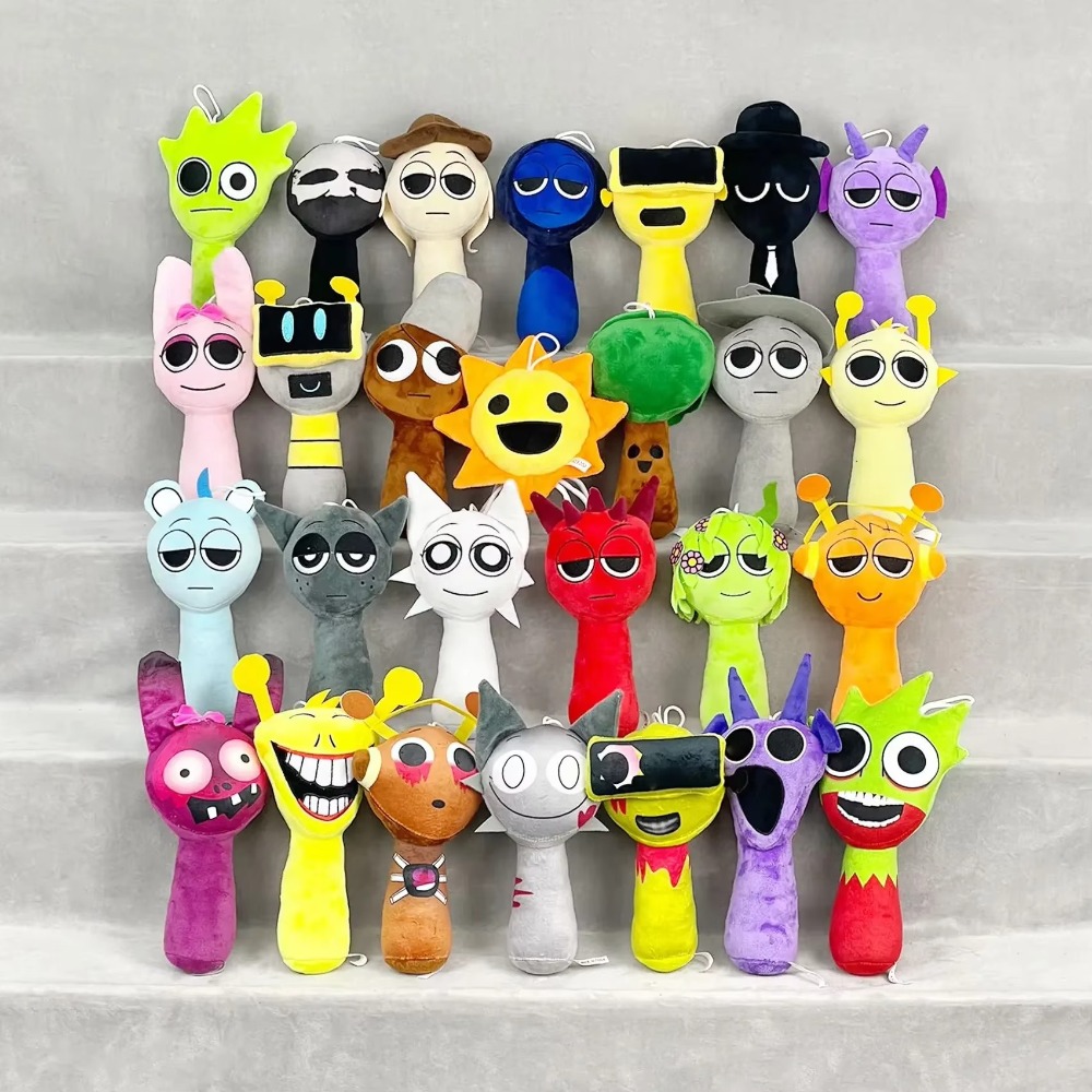 AOPHEKM Sprunki Plush Toy, Raddy Oren Plushie Doll, Cartoon Vineria ...