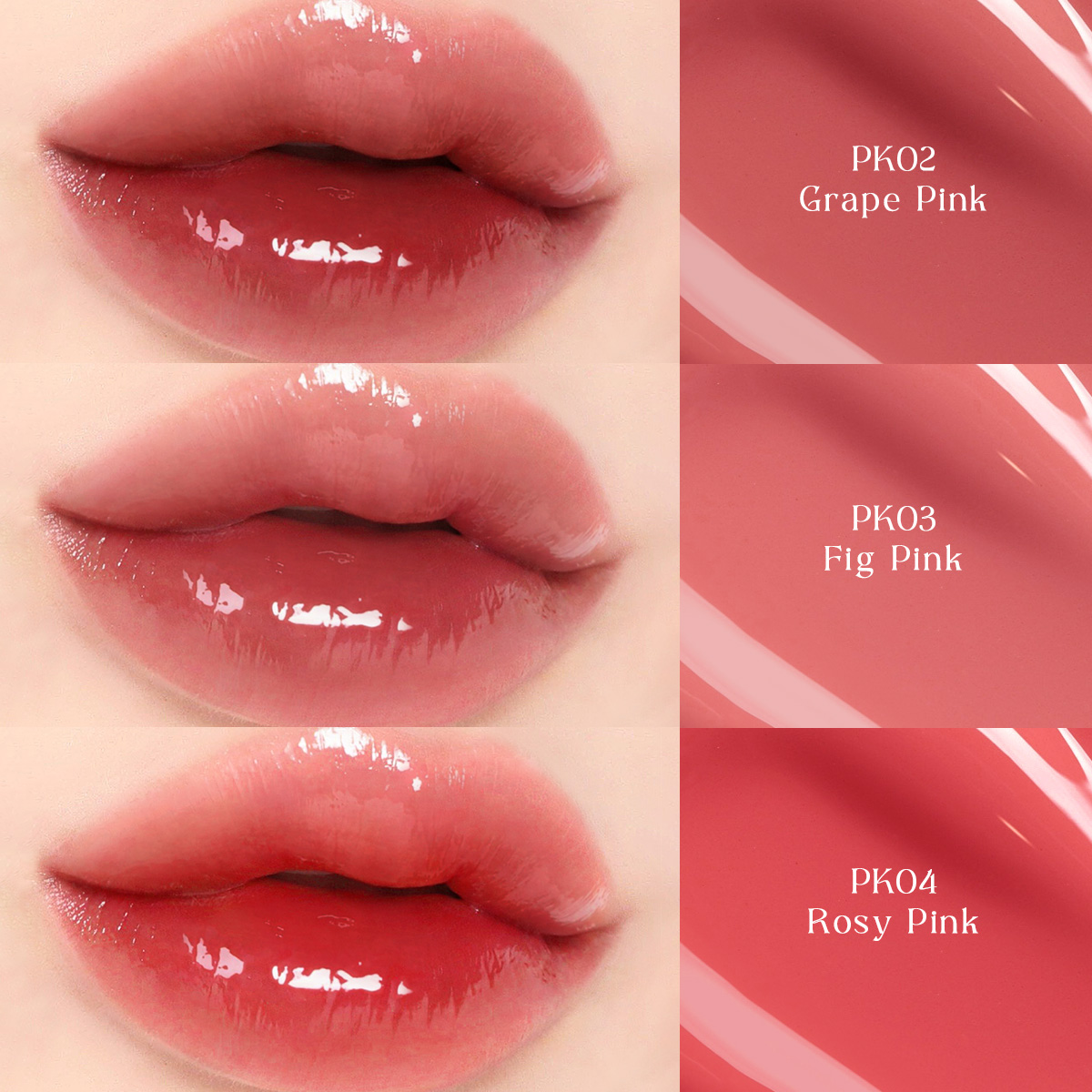 FOCALLURE 3D Mirror Dewy Lip Tint Shimmering Clear Texture Moisturizng ...