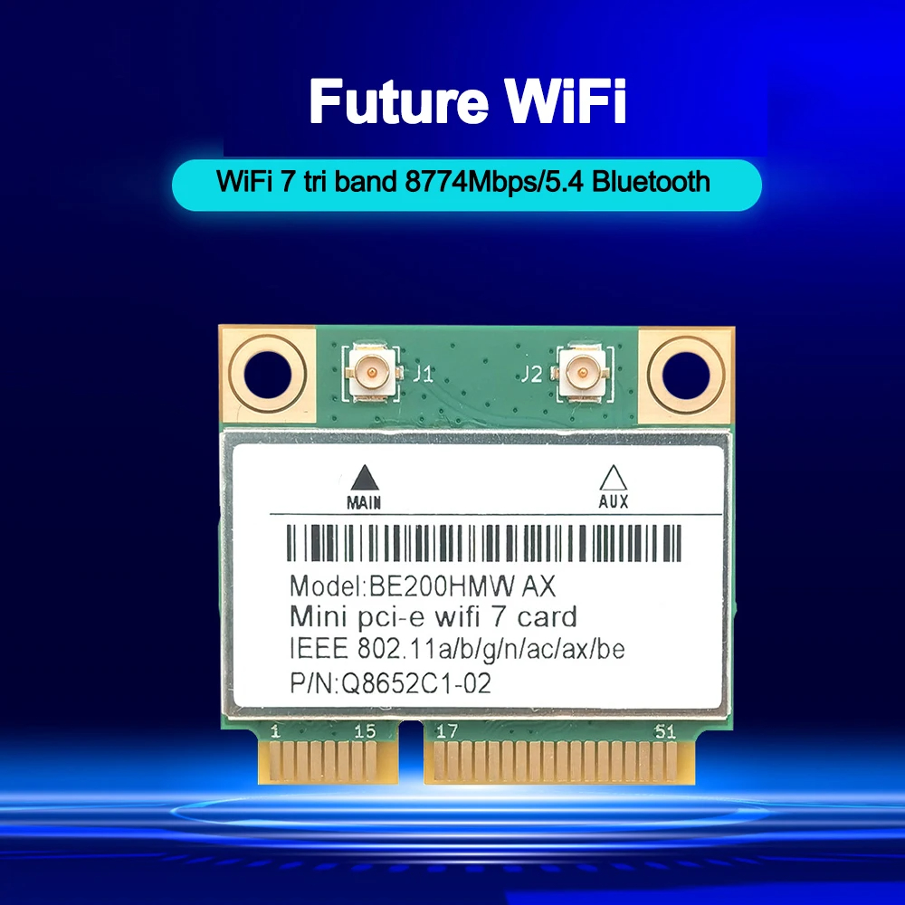 BE200 WiFi 7 Card BE200NGW Bluetooth 5.4 Ethernet adapter Tri Band 2.4G ...