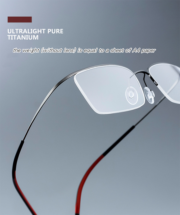 Ultra-thin and light screwless design Memory β-titanium 4g floating ...