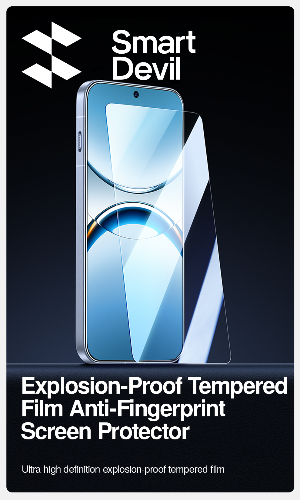 SmartDevil Tempered Glass For OPPO Find X8 Protective Glass HD Hole-less Full Screen Explosion ...