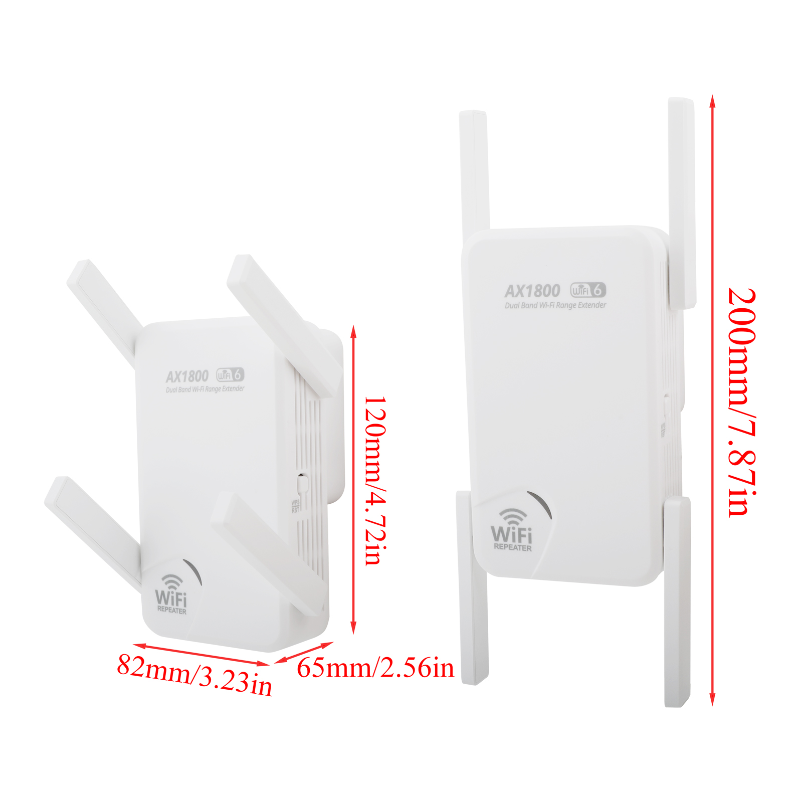 1800/3000M Wireless Repeater WIFi6 Signal Extension Amplifier Dual Band ...
