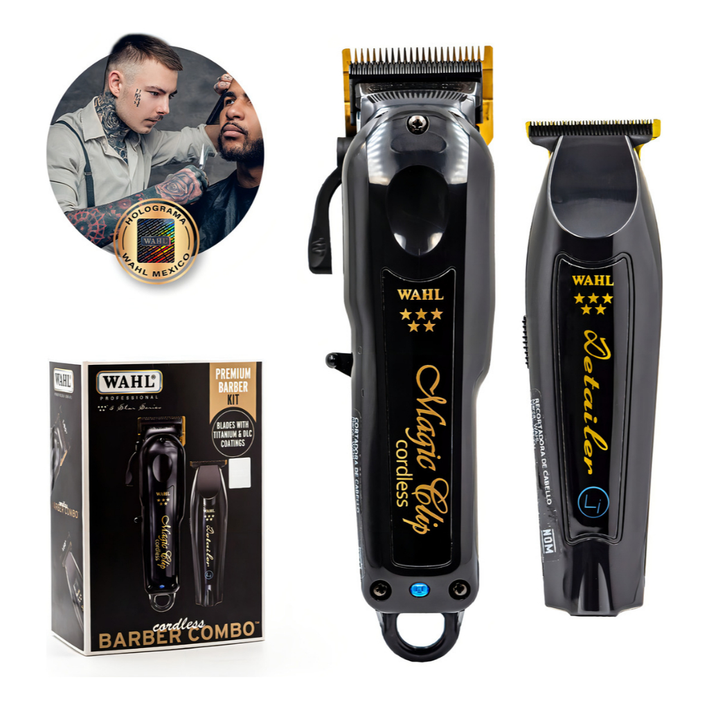 Wahl Black Cordless 5 Star Machine Combo Magic Clip Hair Clipper ...