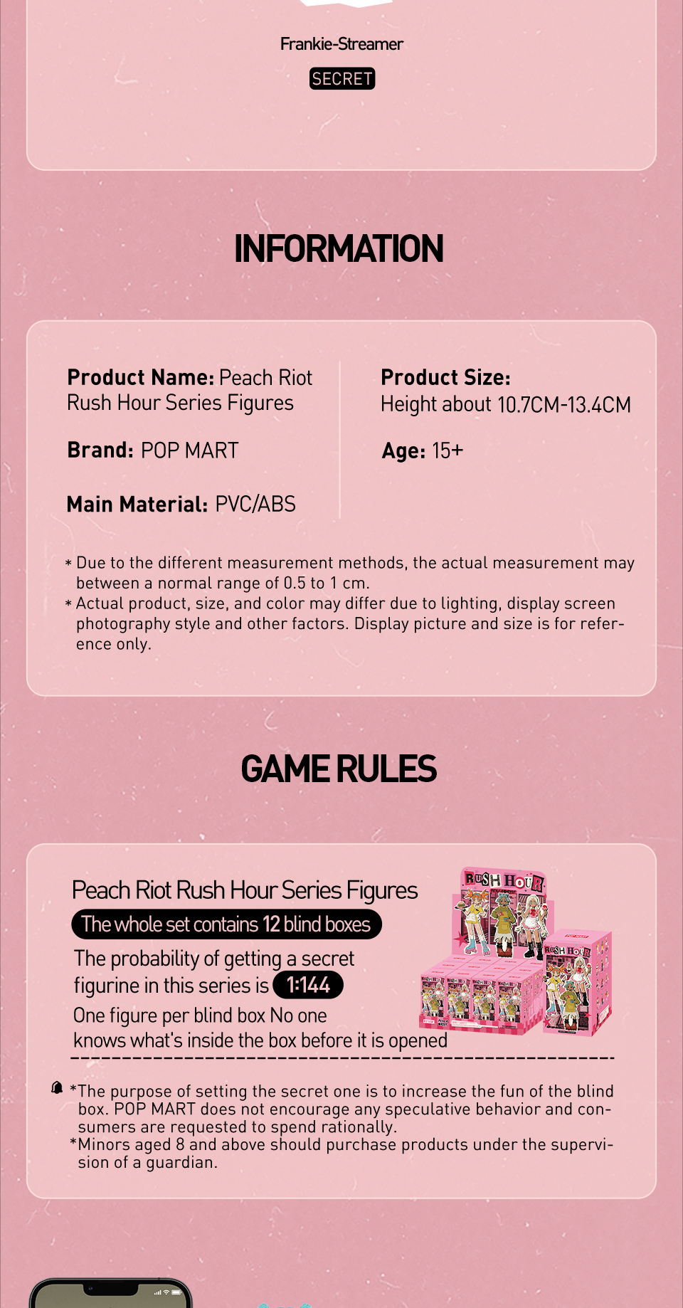 POP MART Peach Riot Rush Hour Series Figures (Whole Set) | Shopee Malaysia