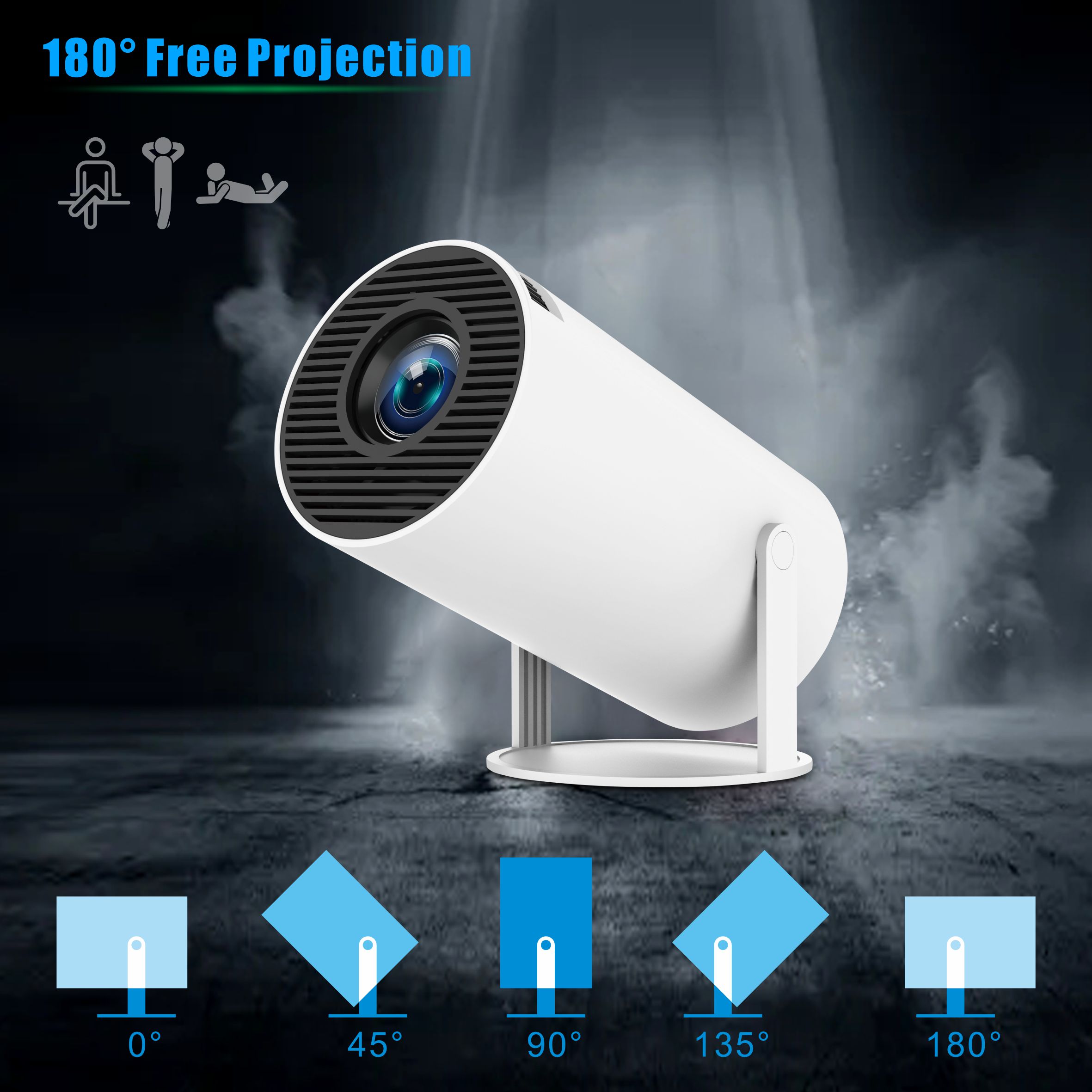 HY300/Mini/HY320 Projector 1080P 4K Android 12.0 5G Wi-Fi Bluetooth ...