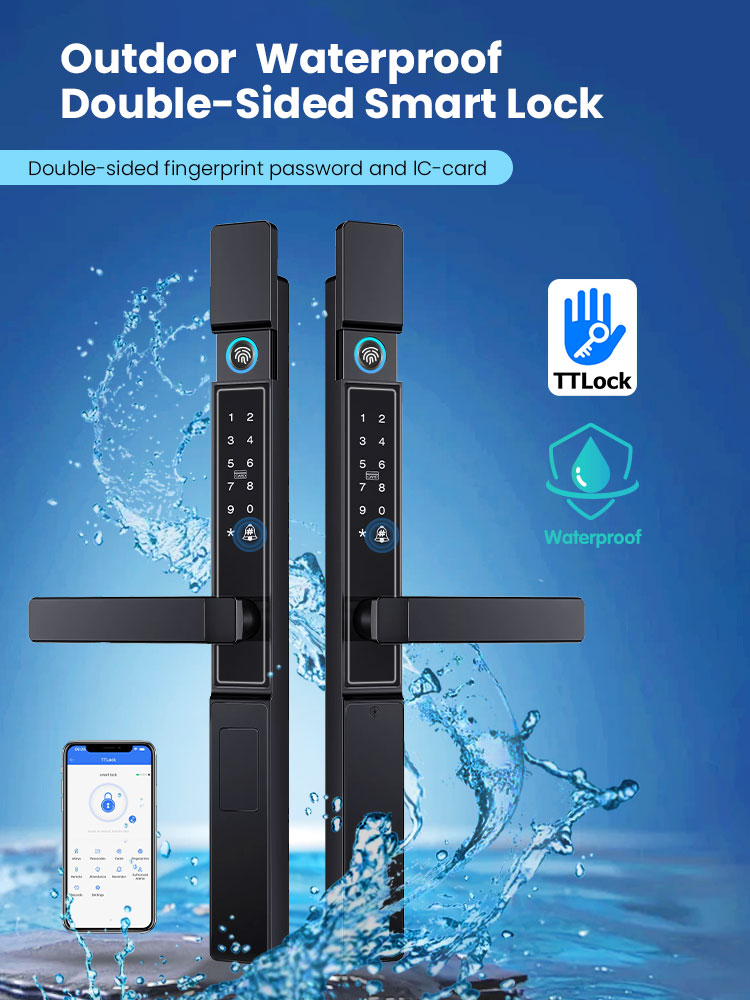 【Grill Door Smart Lock】5 In 1 TTLOCK Smart Lock Double Sided System ...