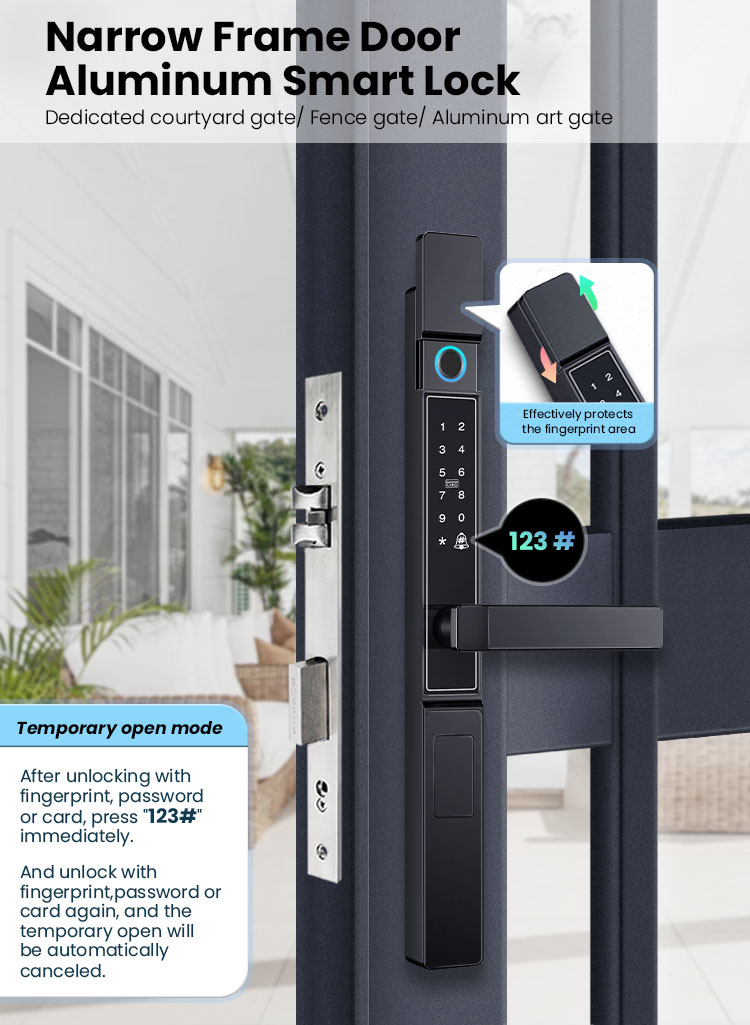 【Grill Door Smart Lock】5 In 1 TTLOCK Smart Lock Double Sided System ...