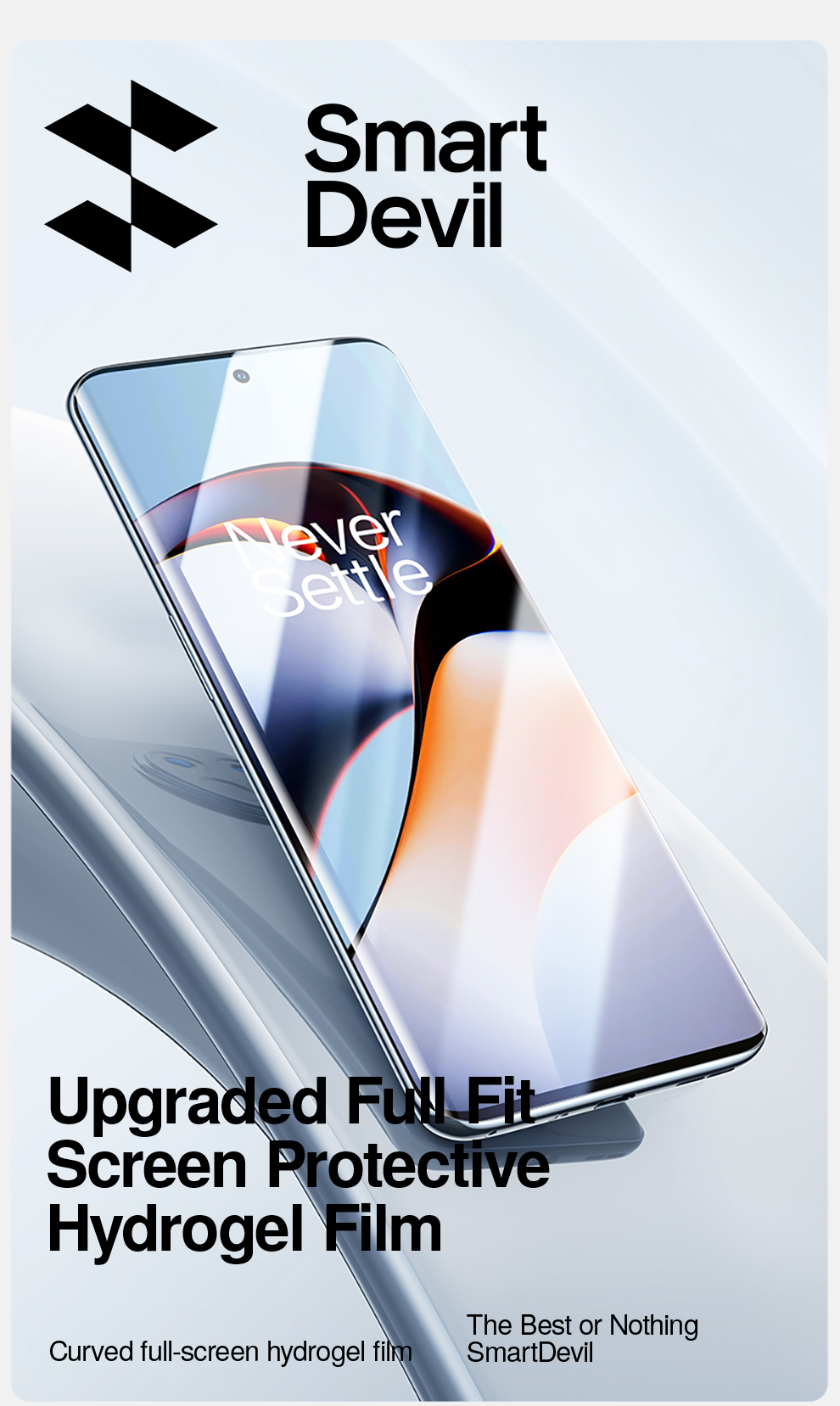 SmartDevil Hydrogel Soft Film For OnePlus Ace 2Pro/ACE3/OnePlus 13/8Pro Curved Full Screen Full ...