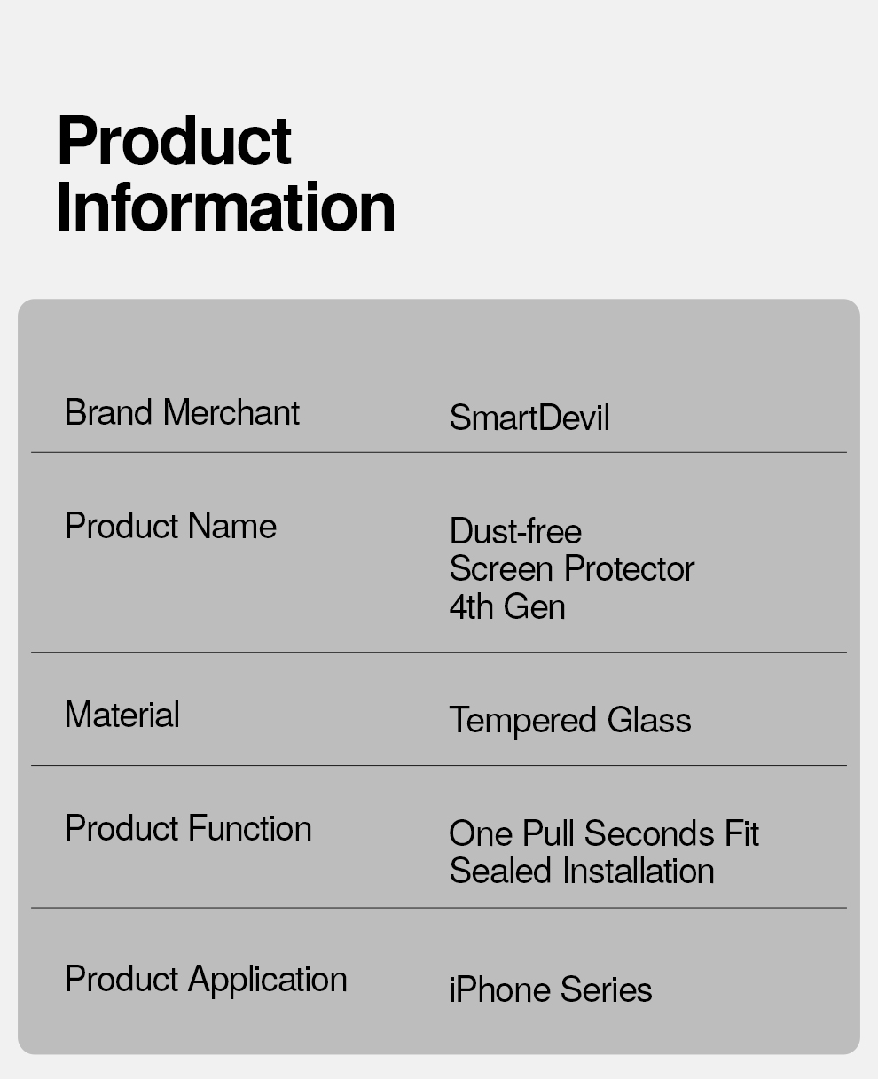 SmartDevil Quick Installation One-Piece Protective Tempered Glass For iPhone 16Pro ...