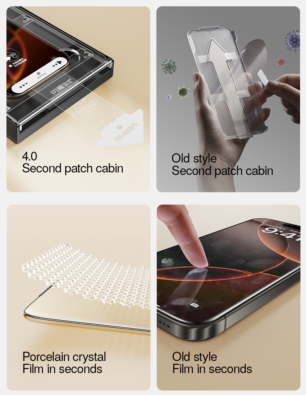 SmartDevil Quick Installation One-Piece Protective Tempered Glass For ...