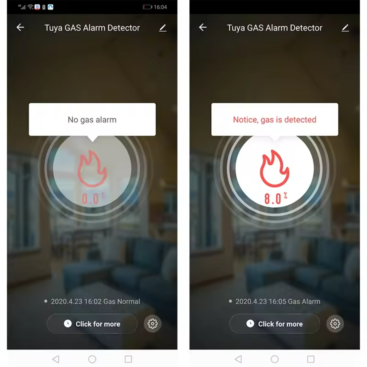 Tuya WiFi GAS LPG Leak Sensor alarm Fire Security detector APP Control Safety smart home Leakage ...