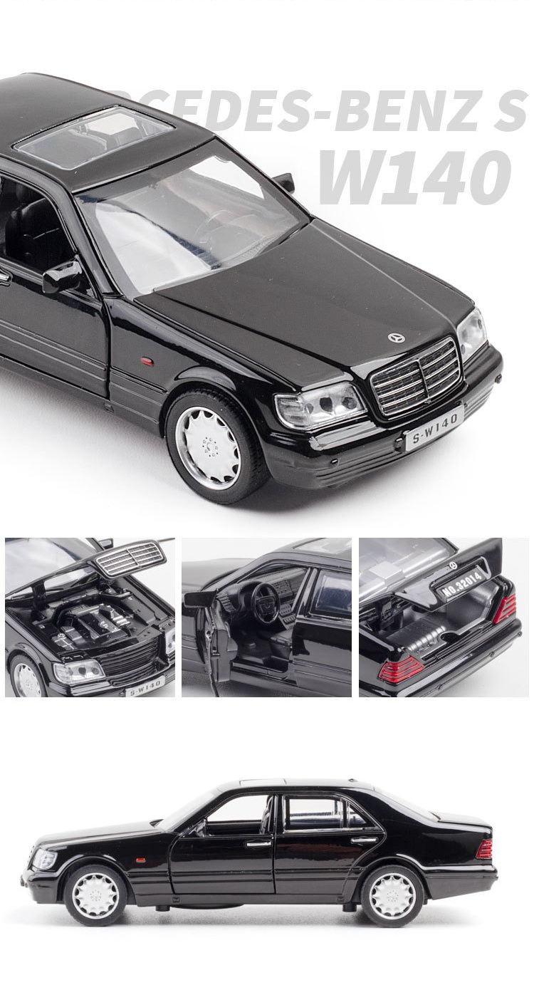 KLT 1:32 Mercedes Benz S Class W140 Diecast Model Car Alloy Cars Toys ...