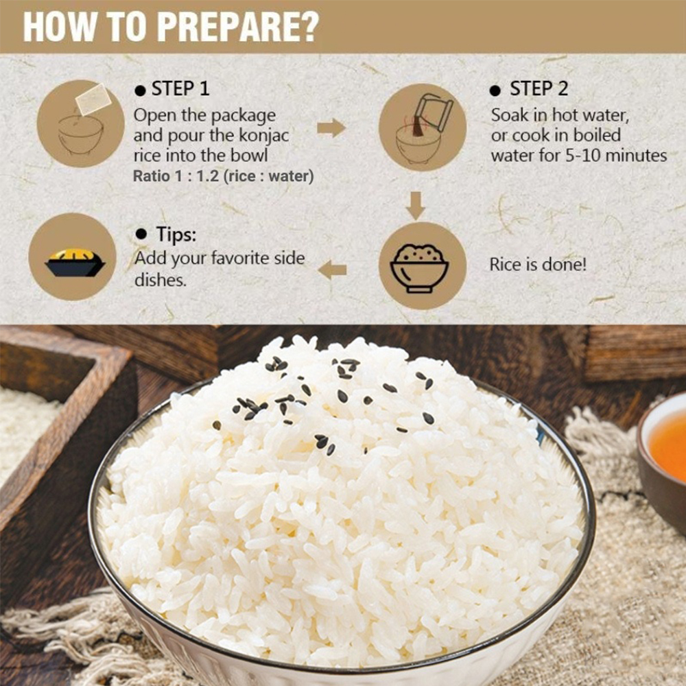🍚Konjac Dry Rice Konjac Instant Dried Rice Instant Dry Konjac Rice ...