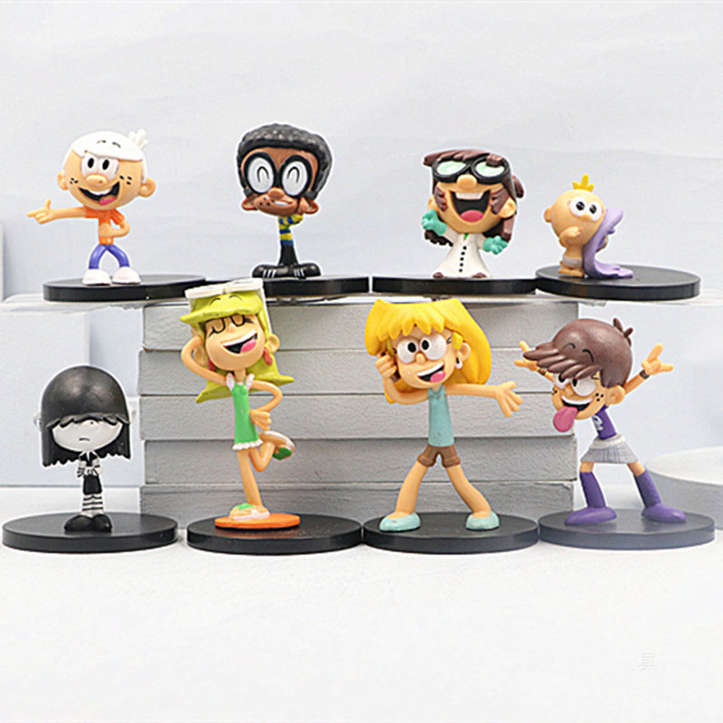 8Pcs 5cm-8cm The Loud House Anime Figure Action Toy Figures Peripheral ...