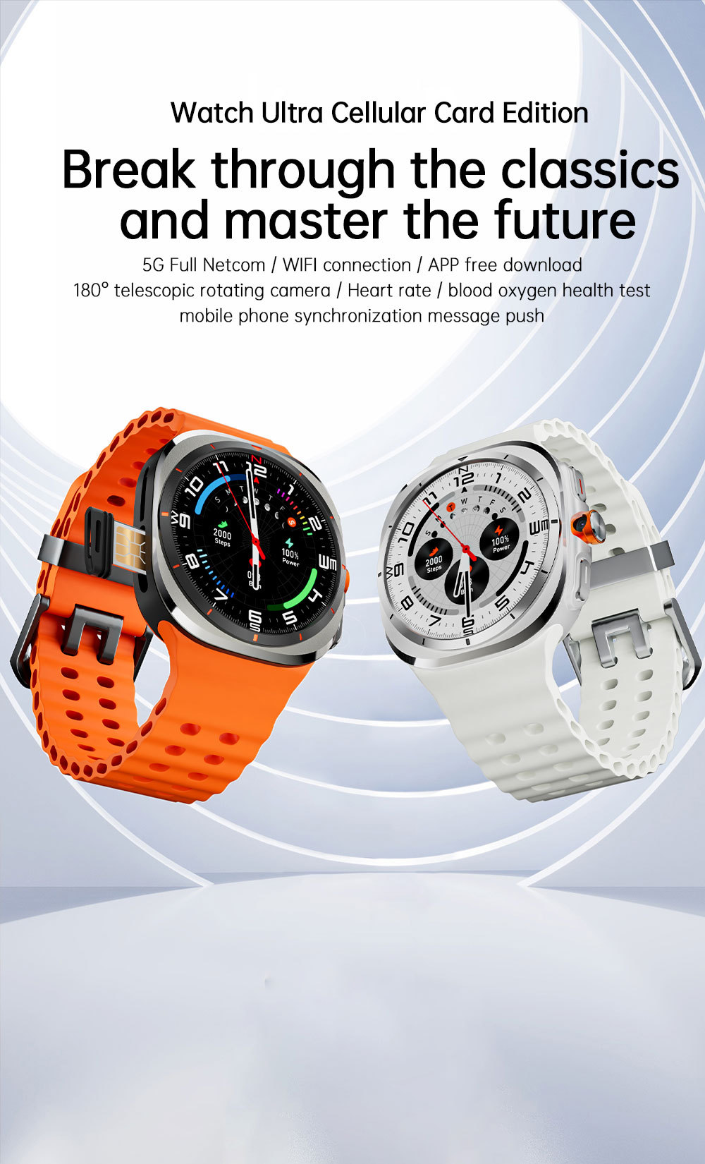 【SIM card】U8 Ultra smart watch with sim slot and wifi 4G Net 32G Rom ...