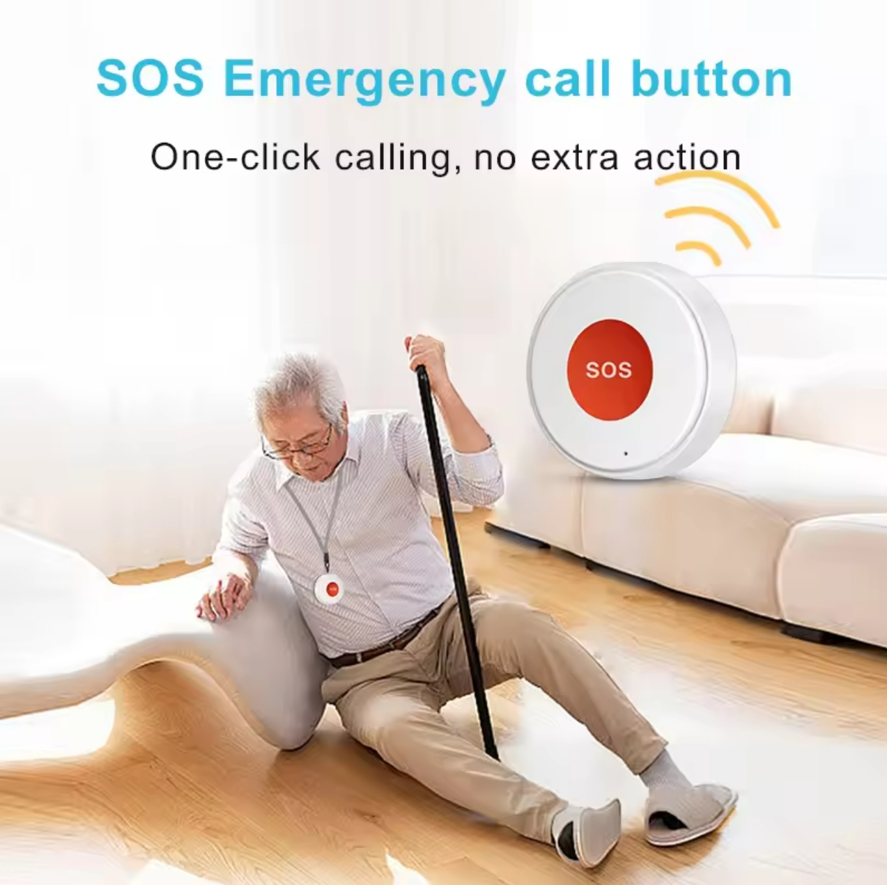 Tuya WiFi Smart SOS Call Button Wireless Caregiver Pager Phone Alert ...