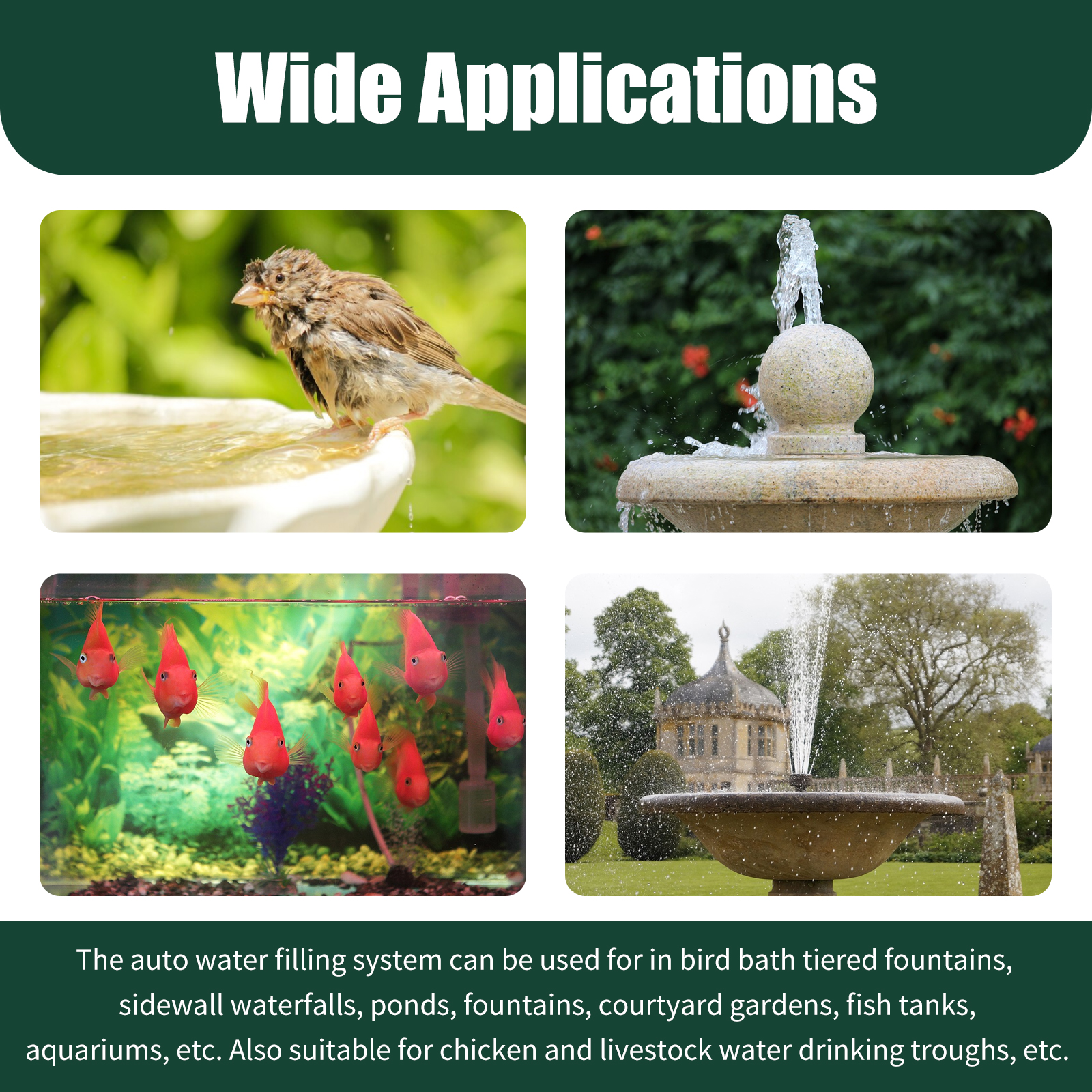 Water Fountain Auto Fill System Auto Water Leveler Float Valve Kit with ...