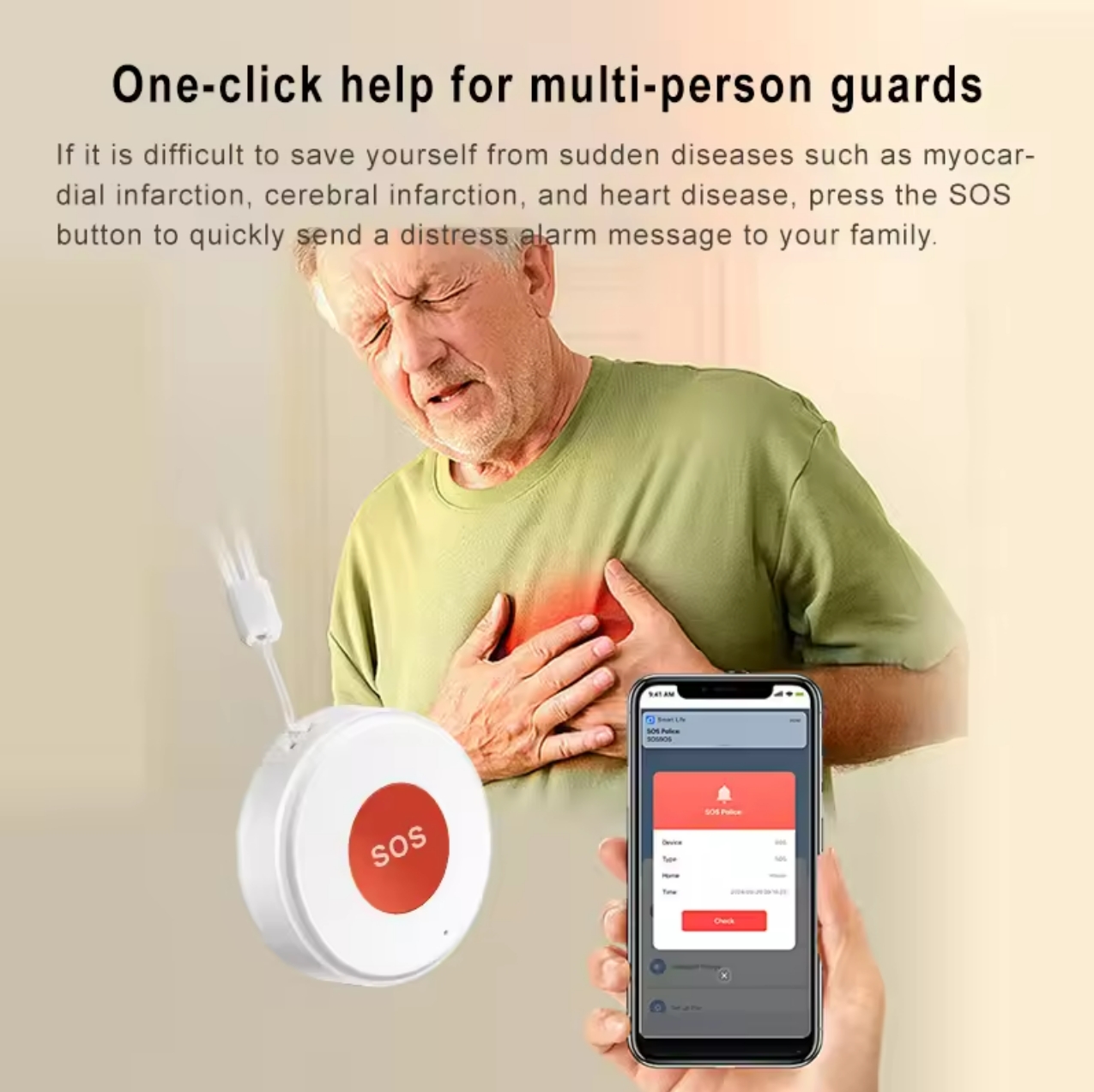 Tuya SOS Emergency BuElderly Children Alarm Emergency Help Switch Home ...