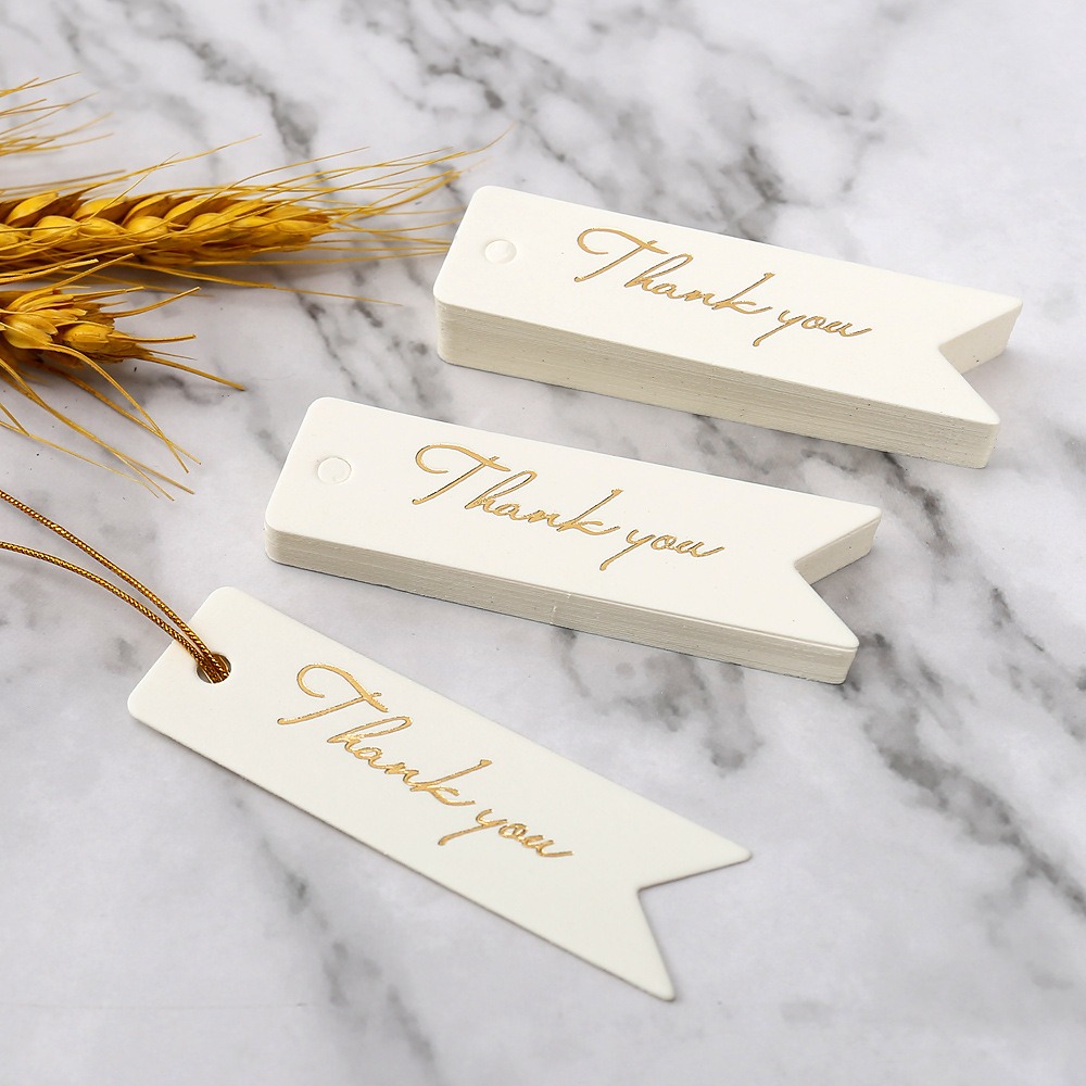 Mini Thank You Tags, Small Gift Tags with String,Paper Hang Tags, Kraft ...
