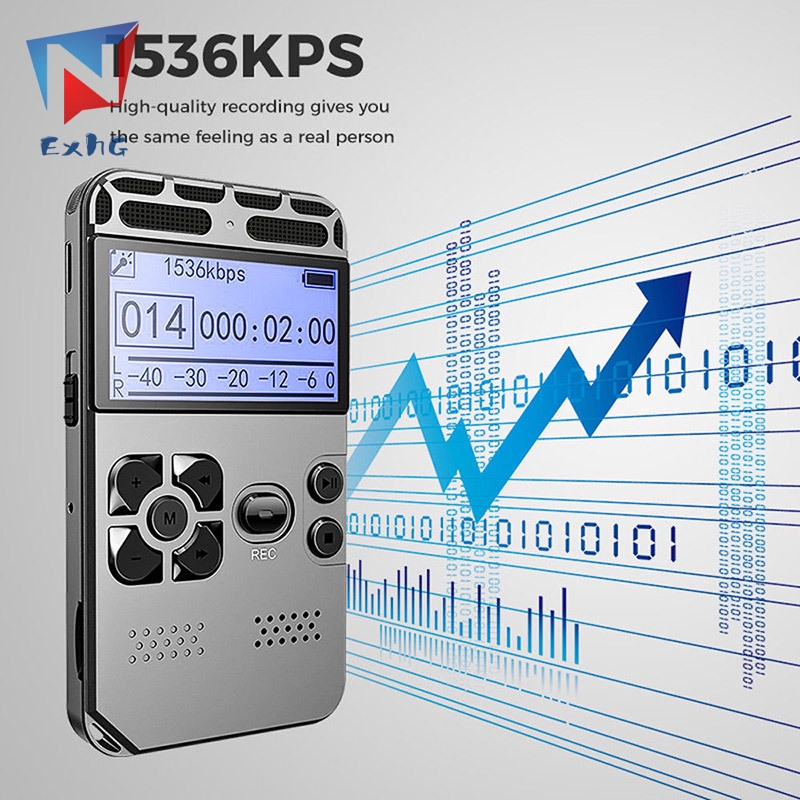 ExhG High quality 64GB Rechargeable LCD Digital Audio Sound Voice ...