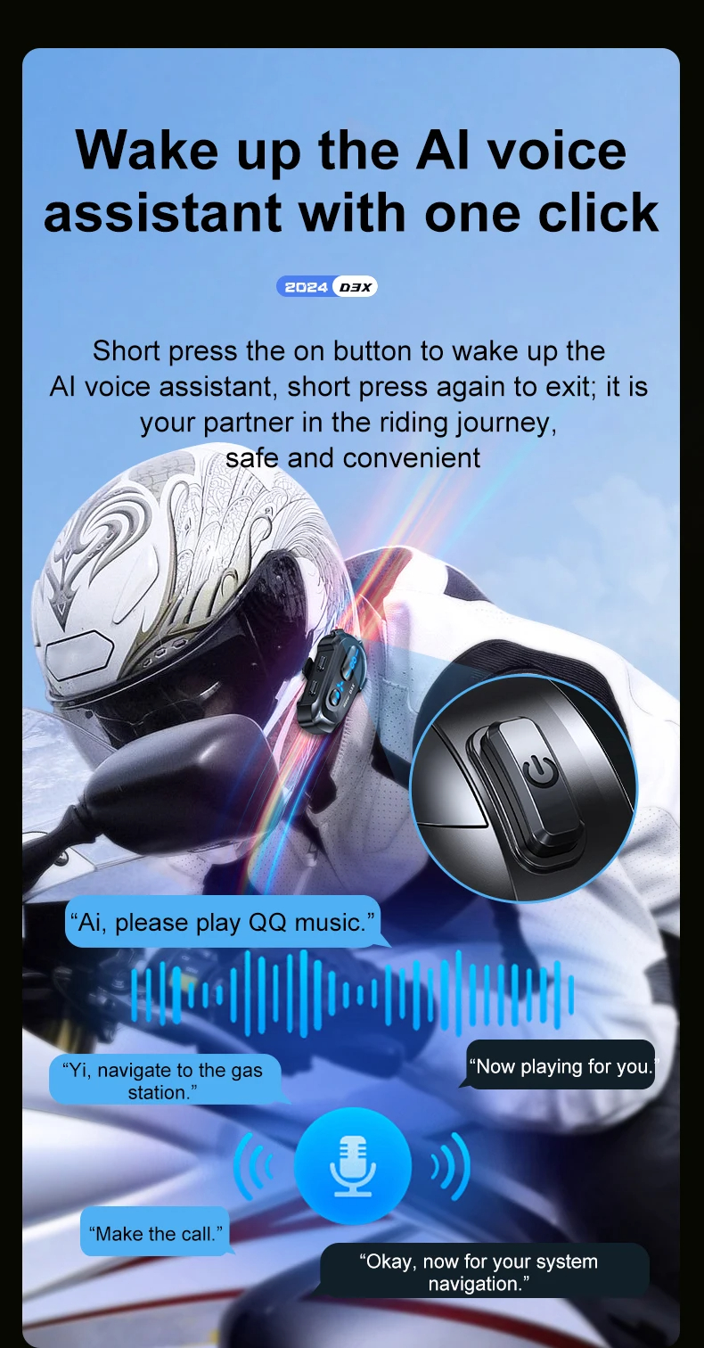 (Local Seller) 600M Intercom Helmet Motorcycle for 6 Riders Wireless ...