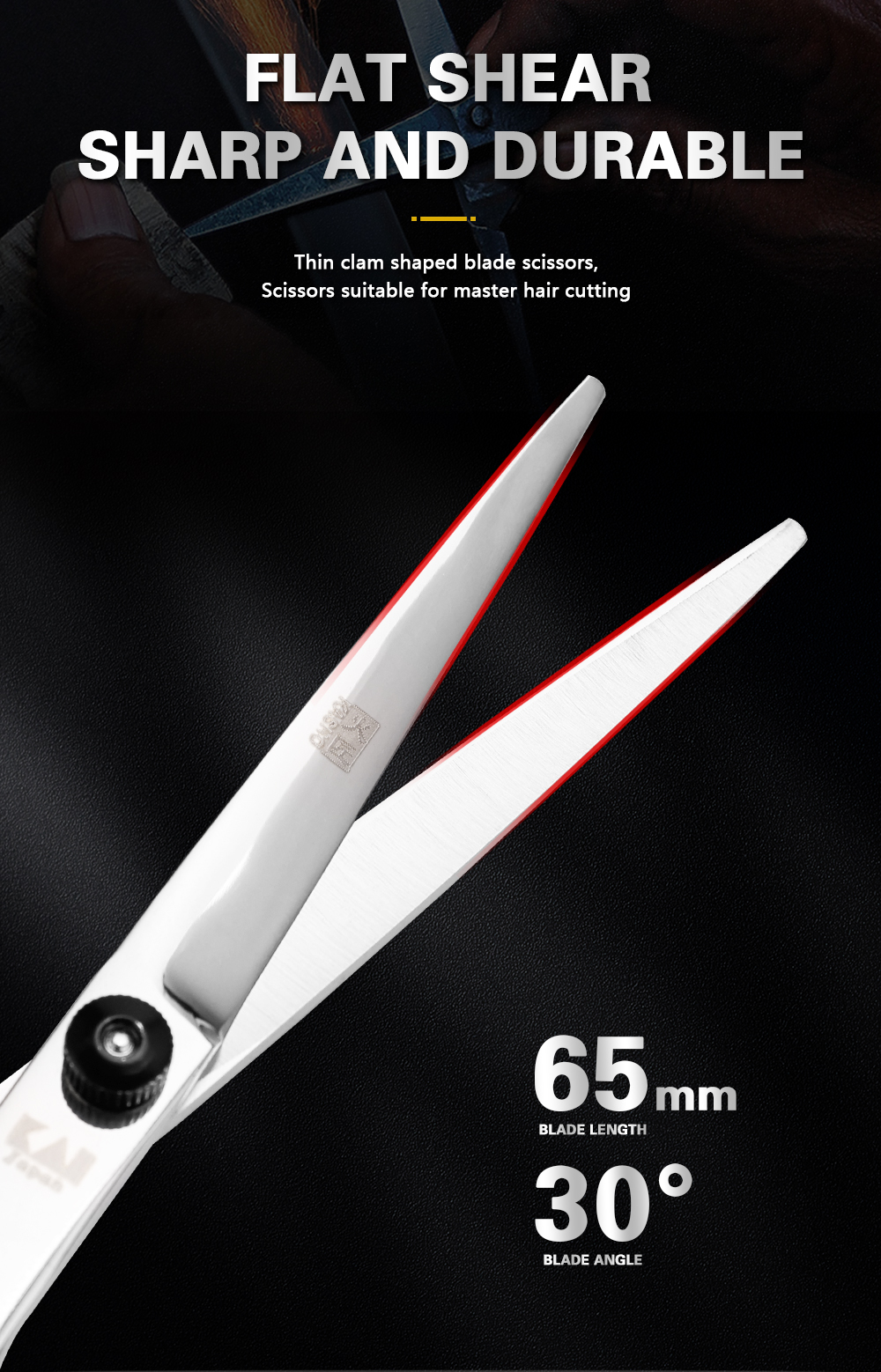 Kasho Japan 440C Barber Scissors Fine-toothed Scissors Cut Hair ...
