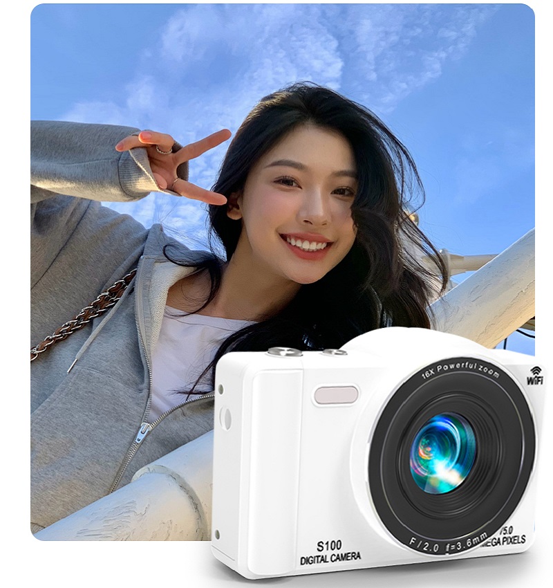 VETEK 10 Digital Camera 4K 75MP 2.8-Inch Touch Screen With Dual Lens ...