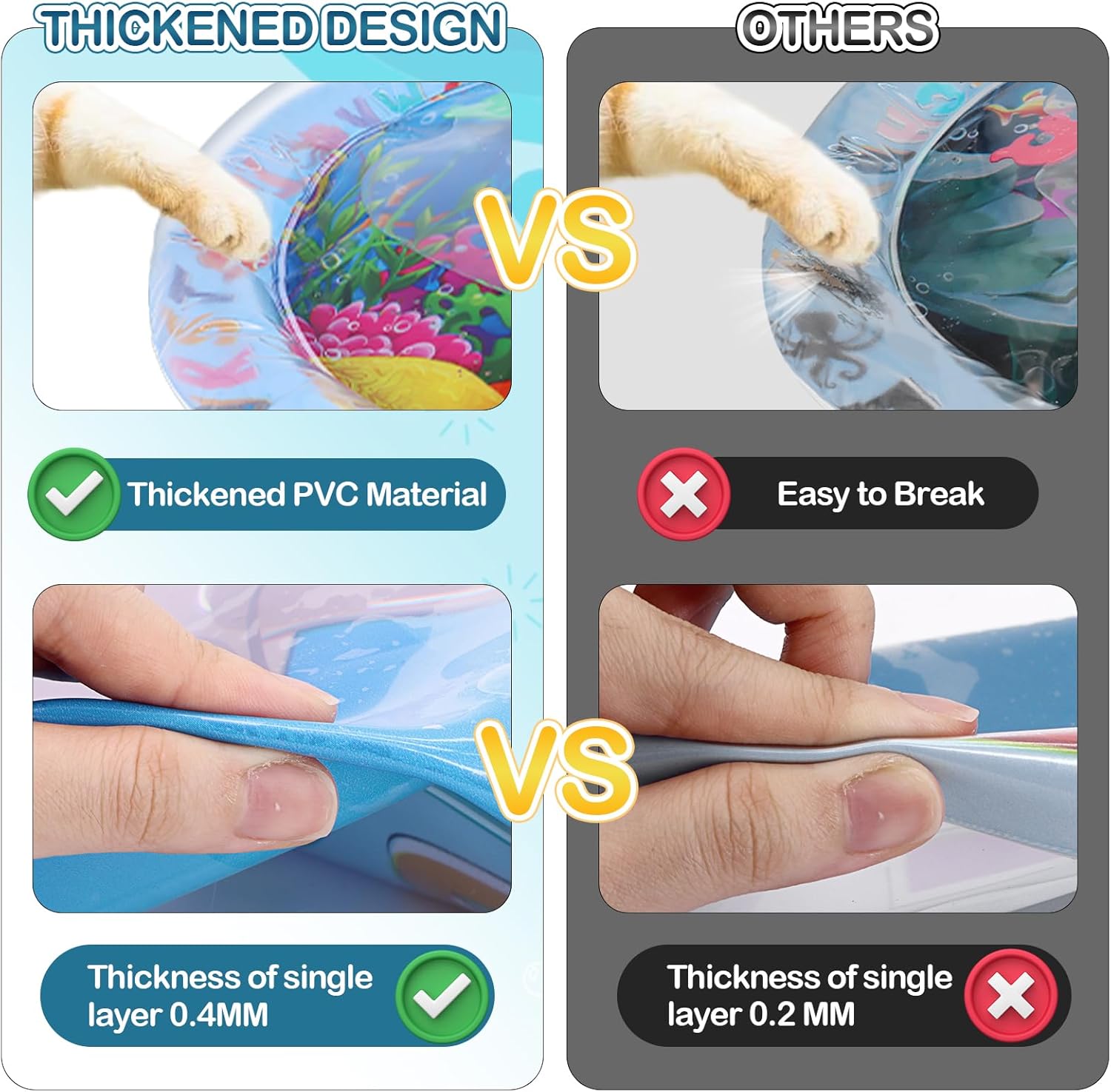 Pet Fun Inflatable Water Injection Ice Pad Cooling Water Bed Cushion ...