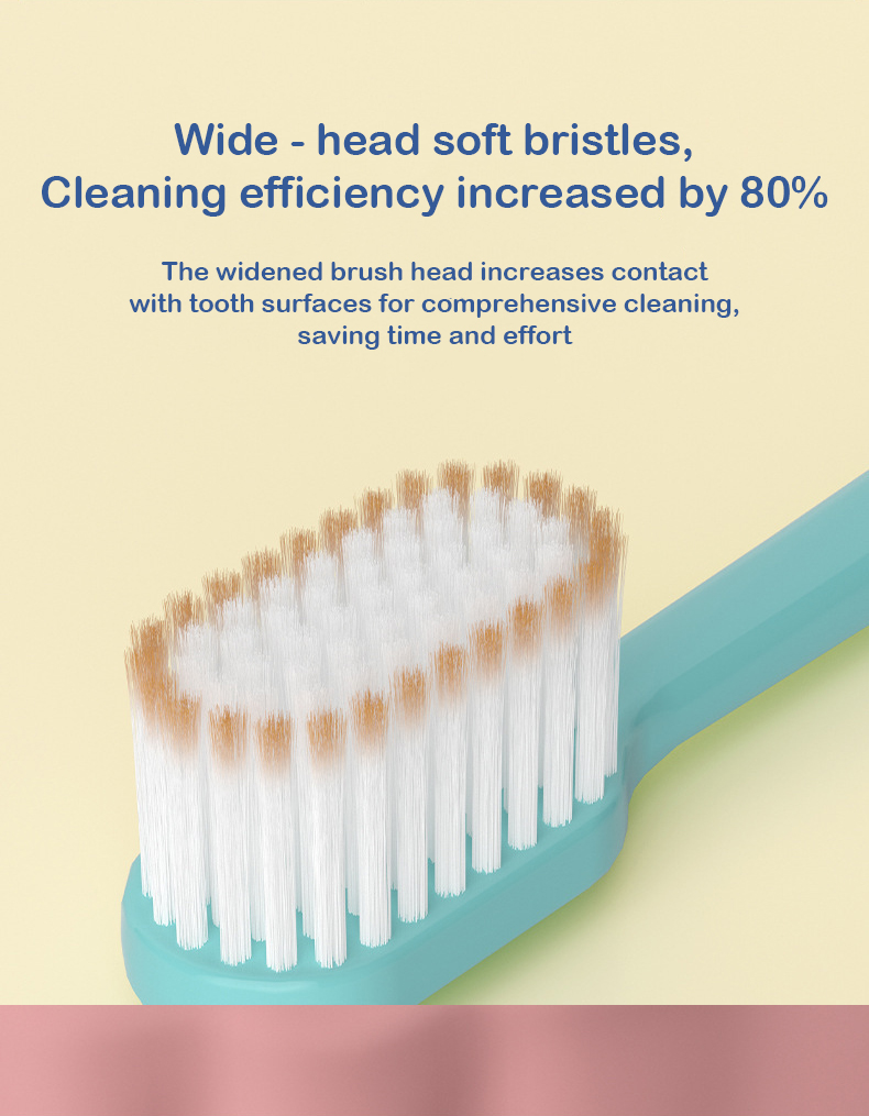 British Brand Premium Soft Bristled Toothbrushes Wide Head Toothbrushes ...