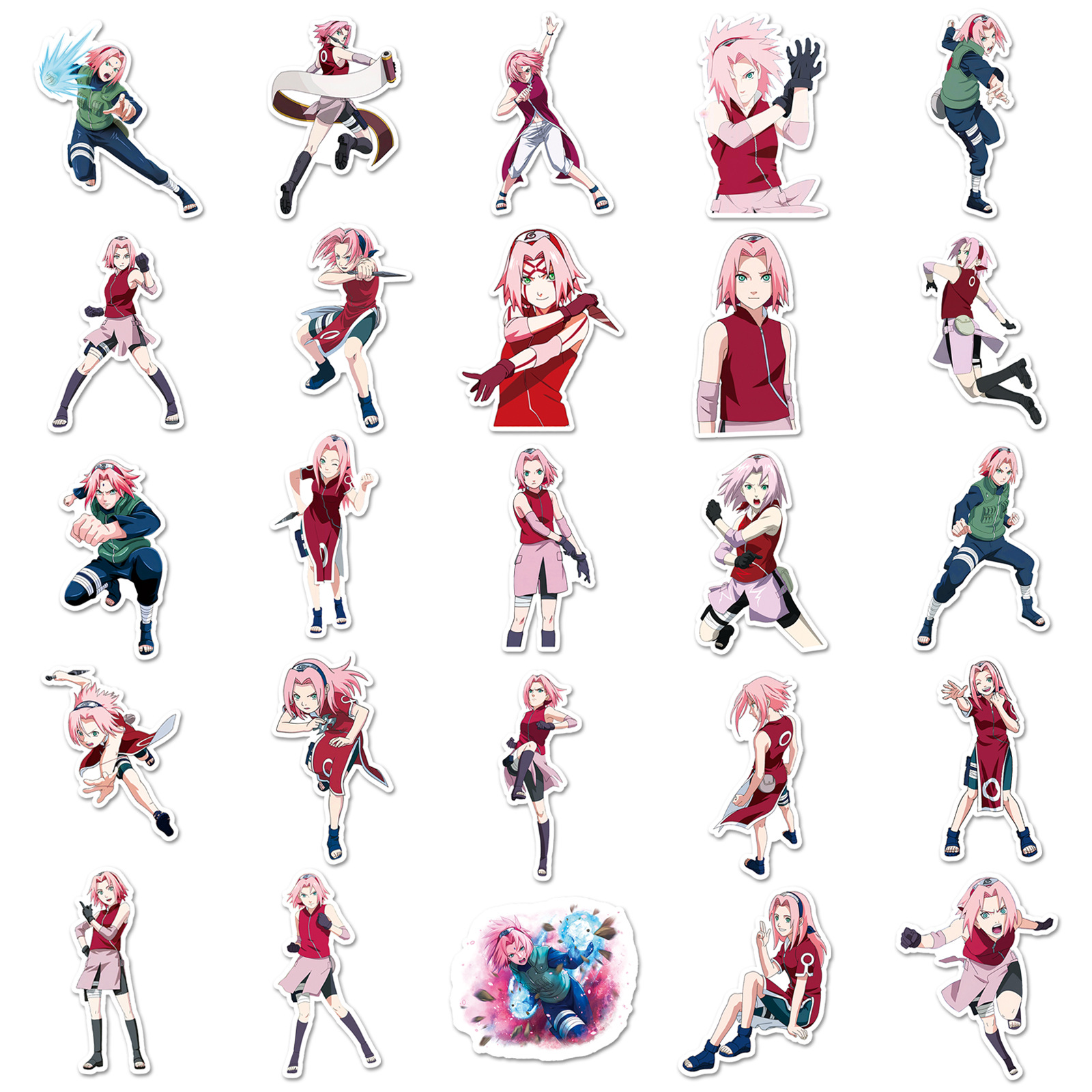 50PCS Haruno Sakura Sticker Anime Naruto Cartoon Characters Graffiti ...