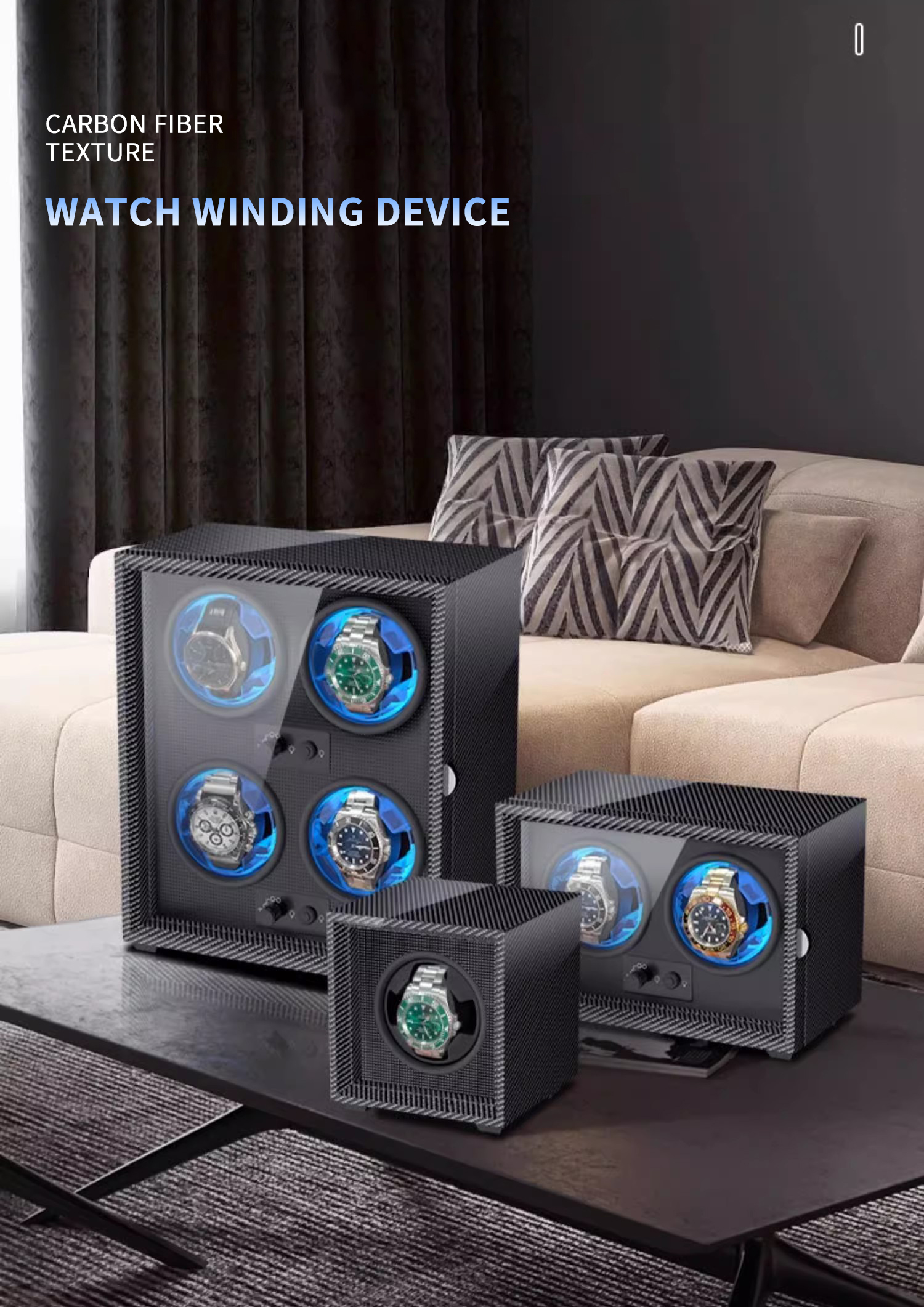 IBBETON Luxury Wood Watch Winder High-End 1 2 4 6 Slot Automatic ...